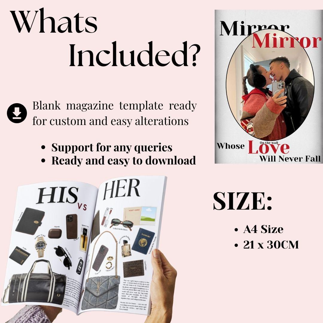 Personalised Couples Magazine Template | Anniversary & Relationship ...