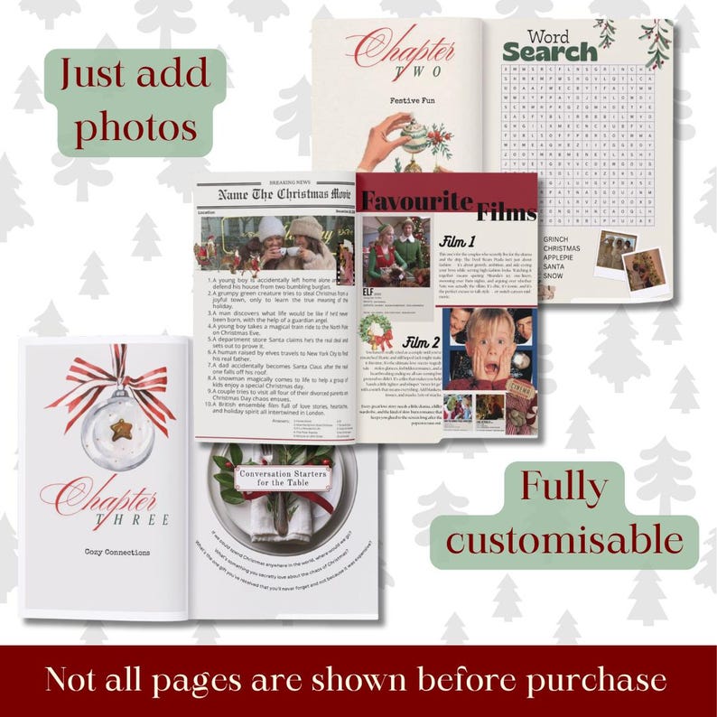 Luxury Christmas Magazine Template – Editable Canva Digital Download ...