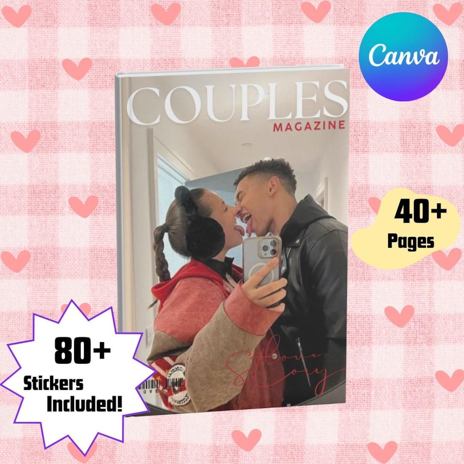 Personalised Couples Magazine Template | Anniversary & Relationship ...