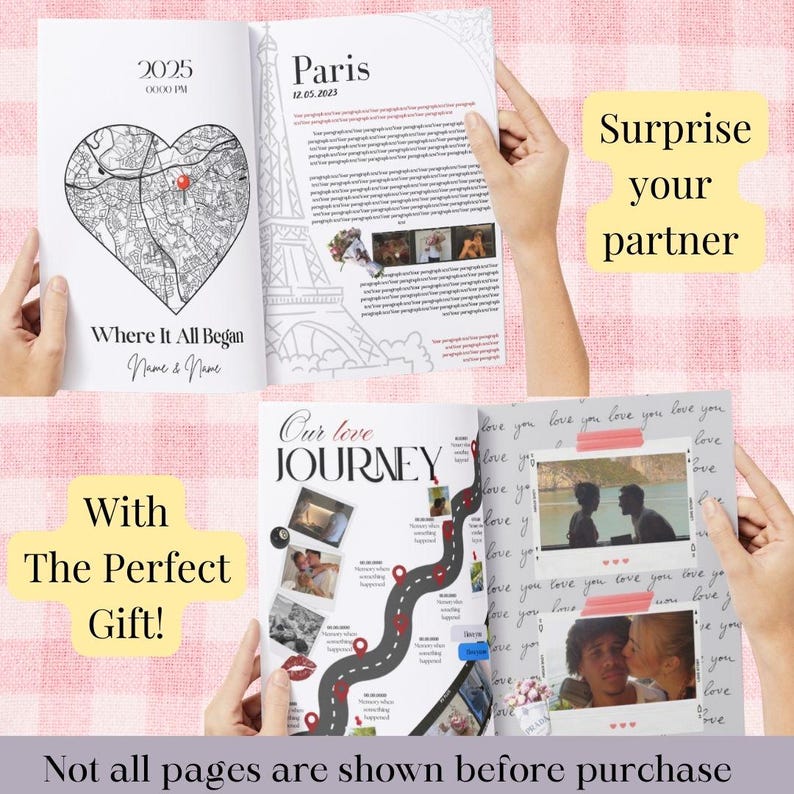 Personalised Couples Magazine Template | Anniversary & Relationship ...