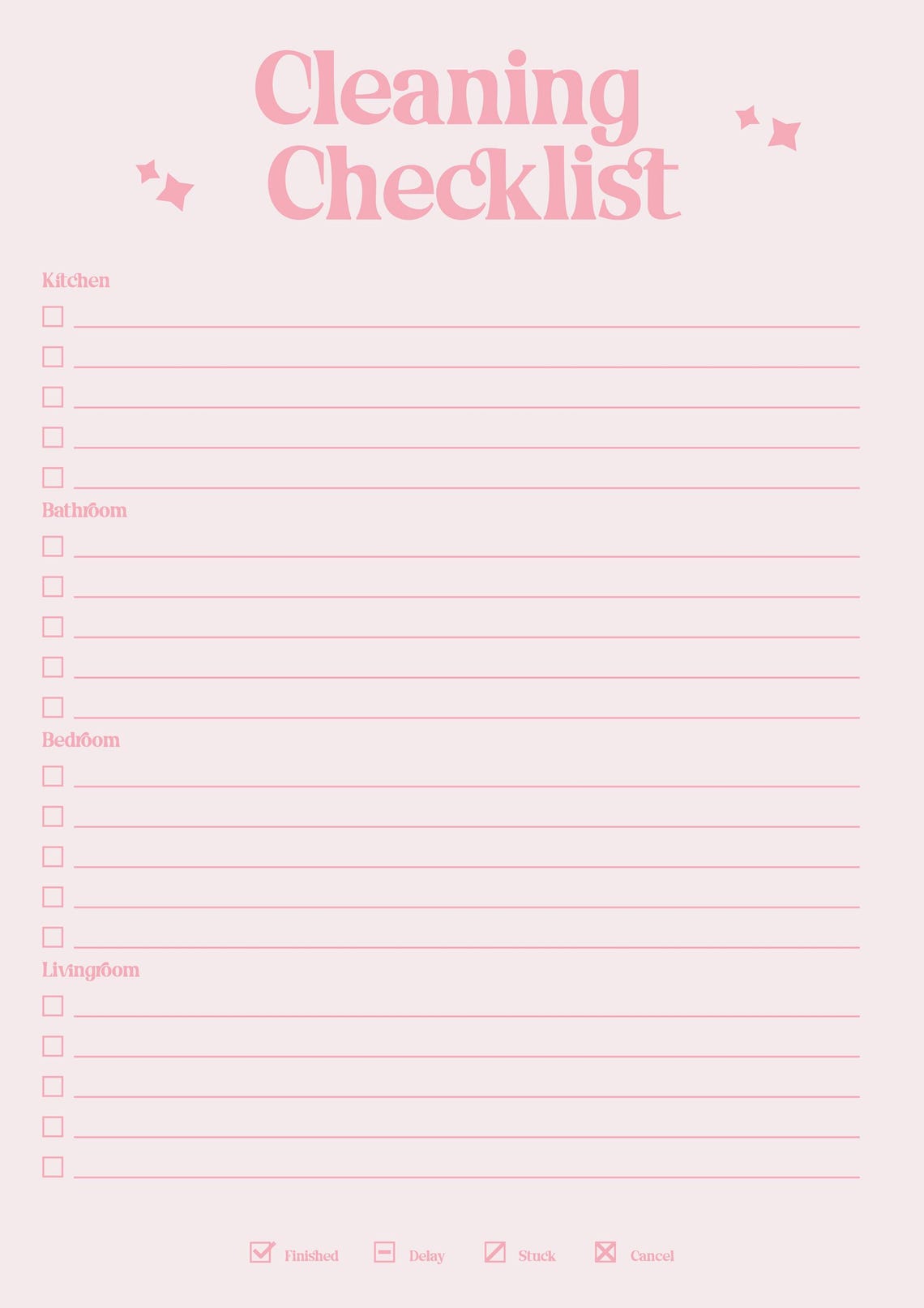Cleaning Checklist - Etsy