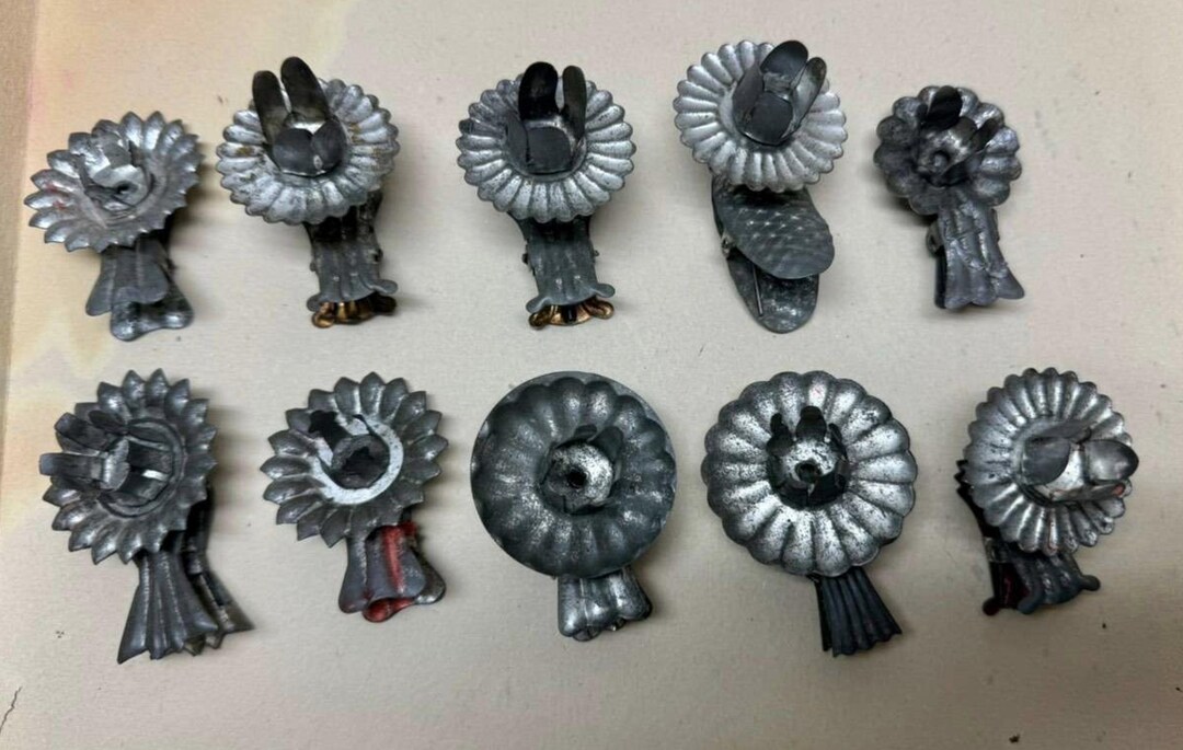 10 Very Old, Assorted Candle Clips, Christmas Tree Candle Holders ...