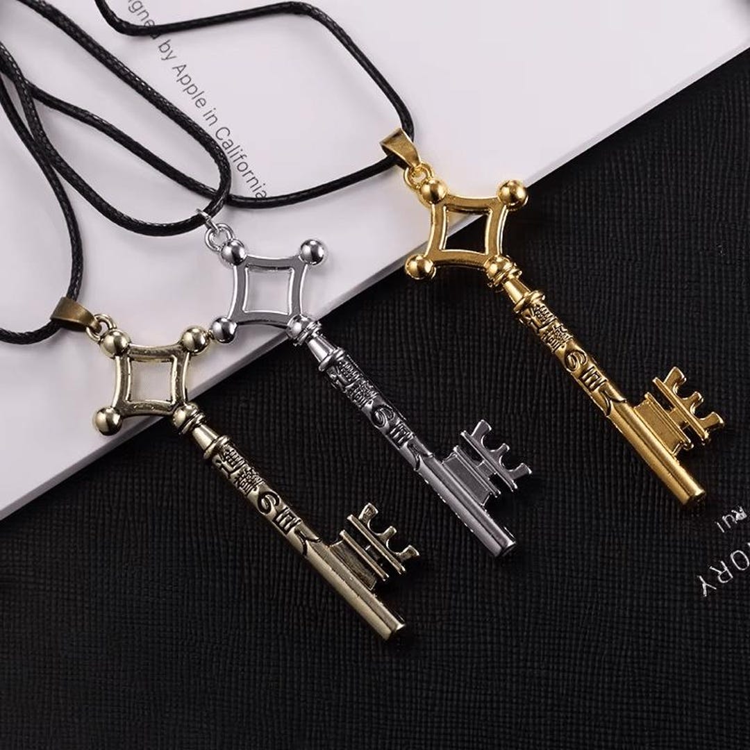 Attack on Titan Key Necklace - Eren Yeager Cosplay Pendant, Vintage ...