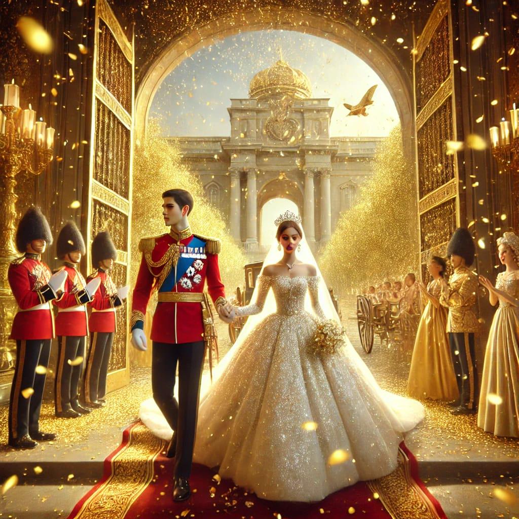 Luxury Royal Wedding Digital Art | Elegant Palace Wedding Scene ...