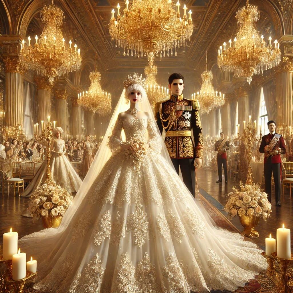 Luxury Royal Wedding Digital Art | Elegant Palace Wedding Scene ...
