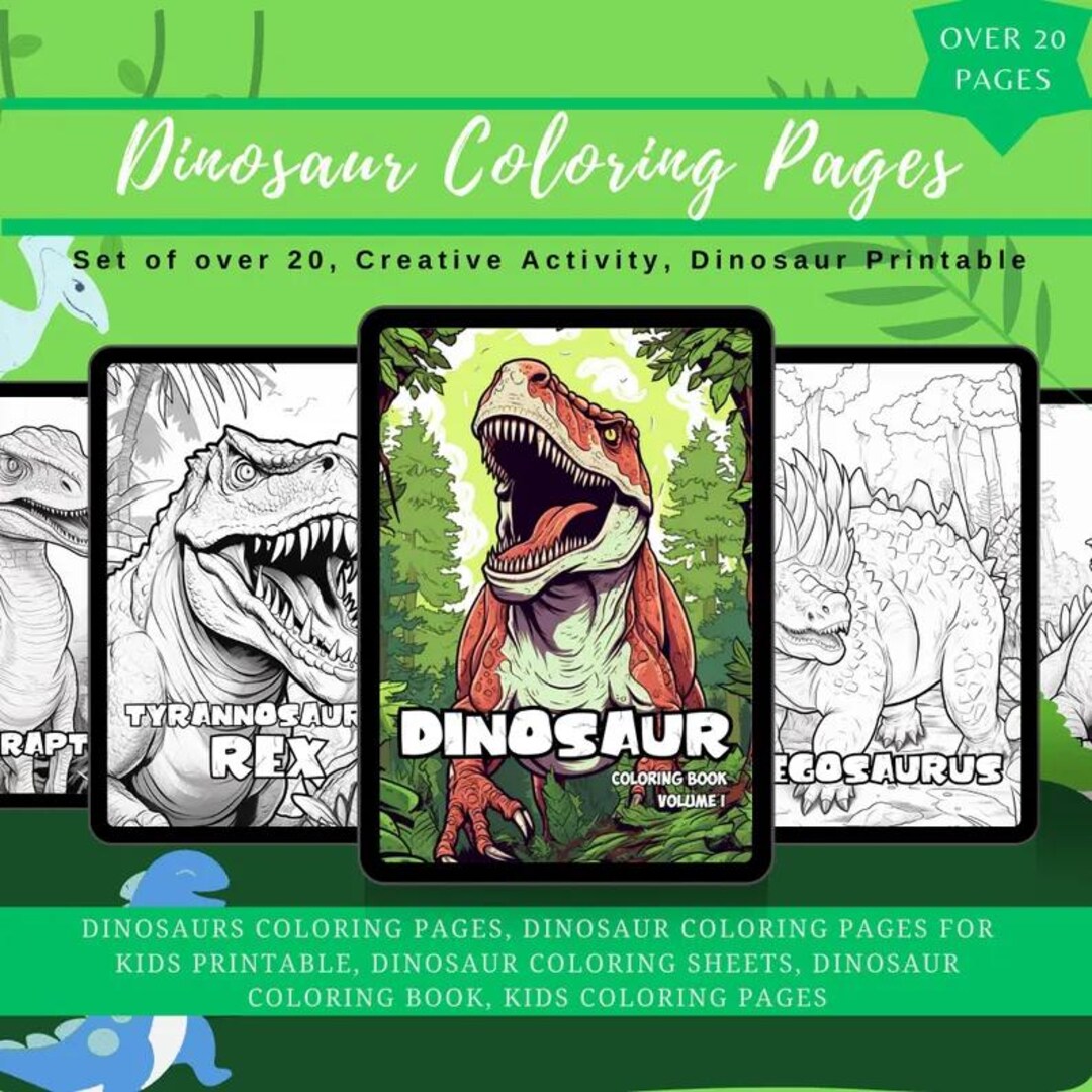 20+ Printable Dinosaur Coloring Pages for Kids — Fun Dinosaur Coloring ...