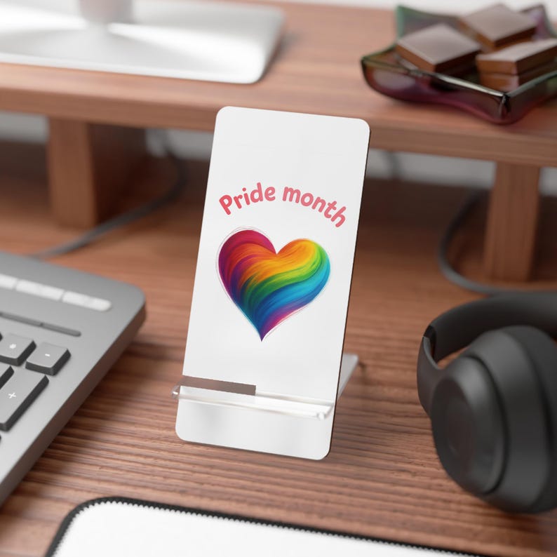 Pride Month Mobile Stand, Rainbow Phone Holder, Smartphone Display for ...