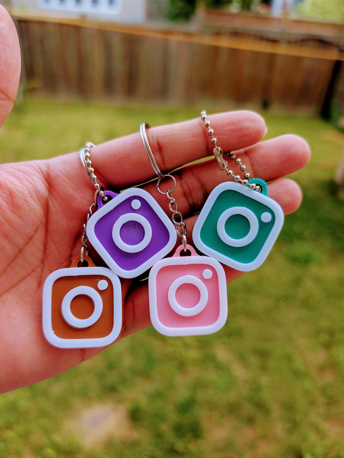 Custom 3D Printed NFC Keychain: Social Media Tag, Small Business ...