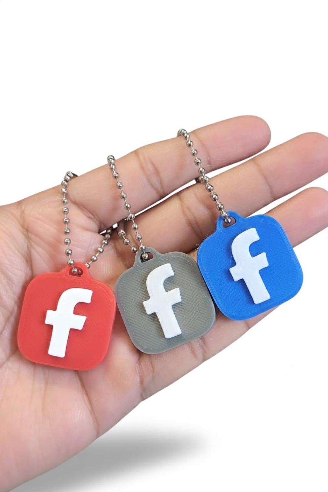 NFC Social Link Tag – FB Inspired 3D Printed Keychain - Etsy