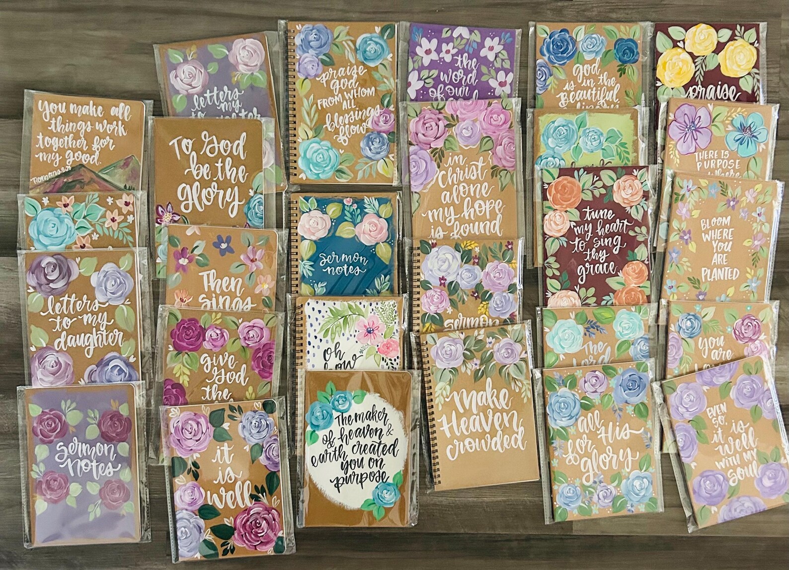 Set of 10 Custom Hand Painted Journals - Etsy