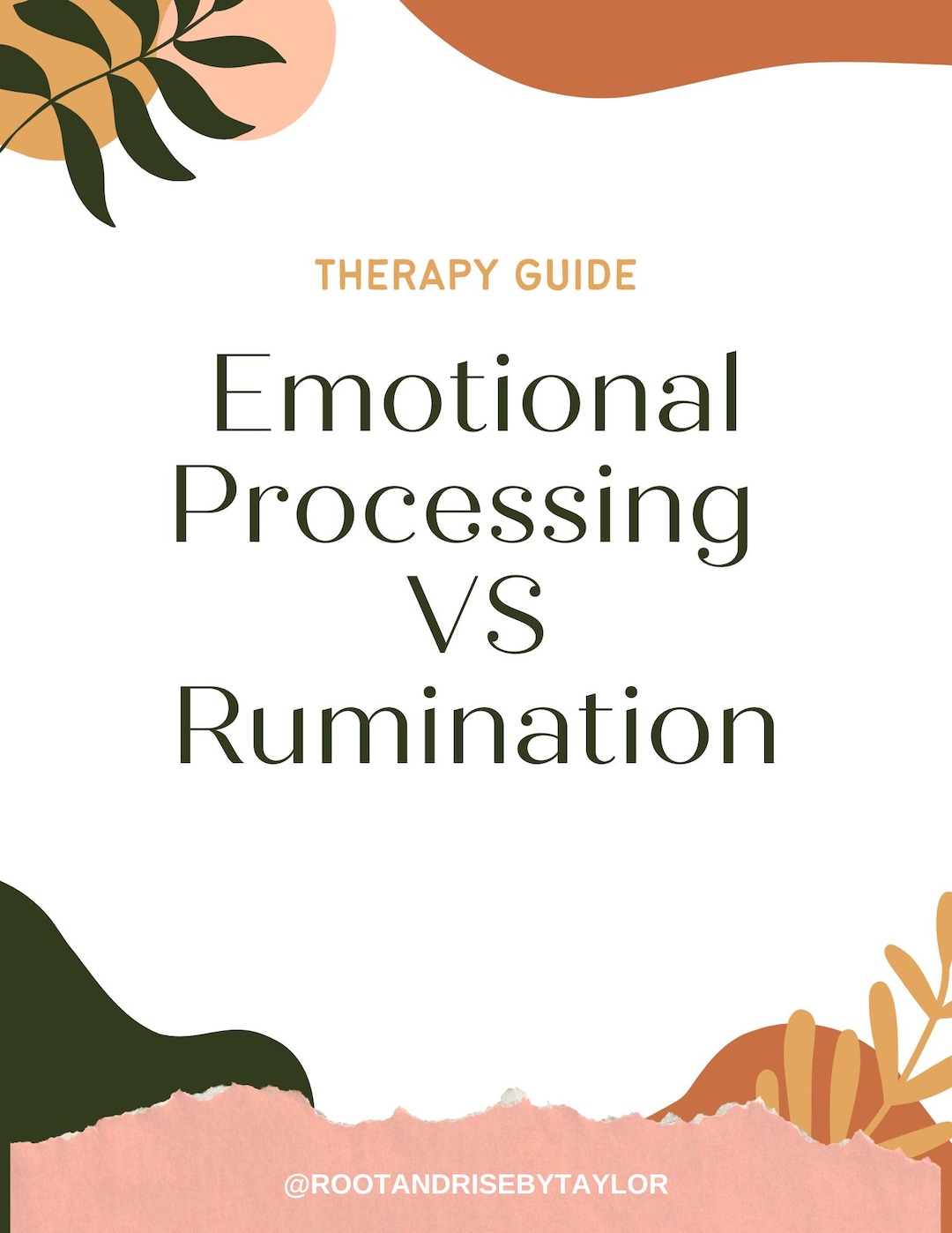 Therapy Guide: Emotional Processing VS Rumination - Etsy