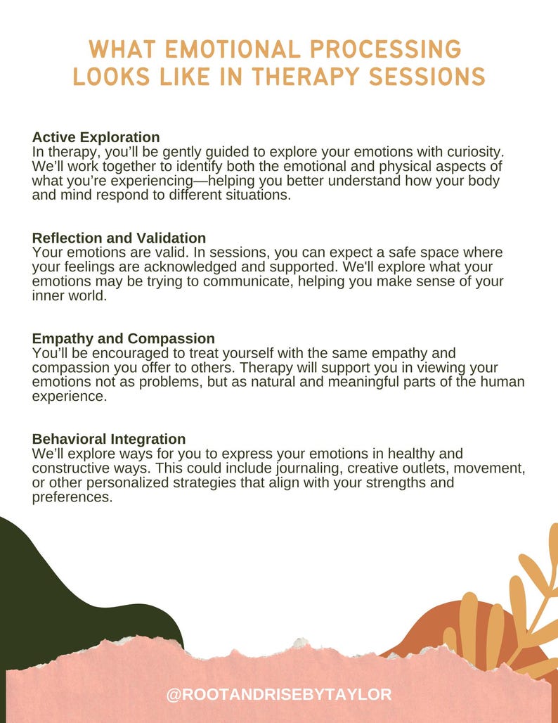 Therapy Guide: Emotional Processing VS Rumination - Etsy