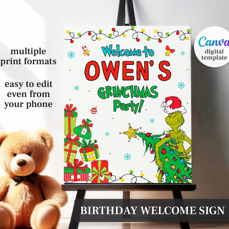 Grinch Welcome Sign - Etsy
