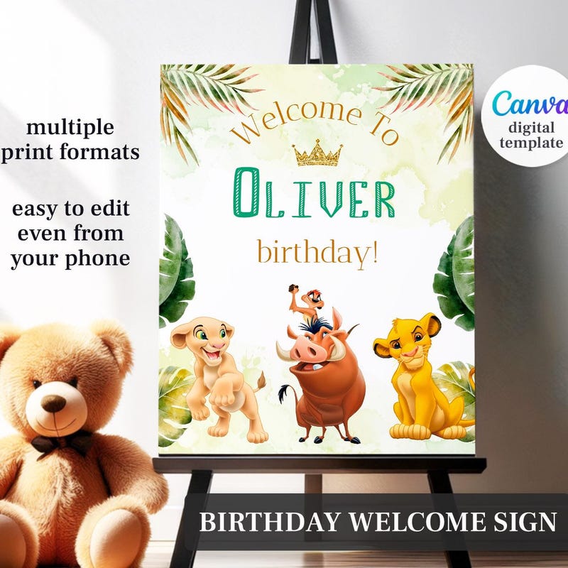 Lion King Welcome Sign - Etsy