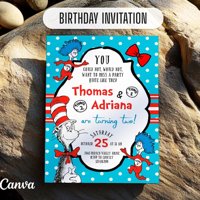 Thing 1 Printable - Etsy