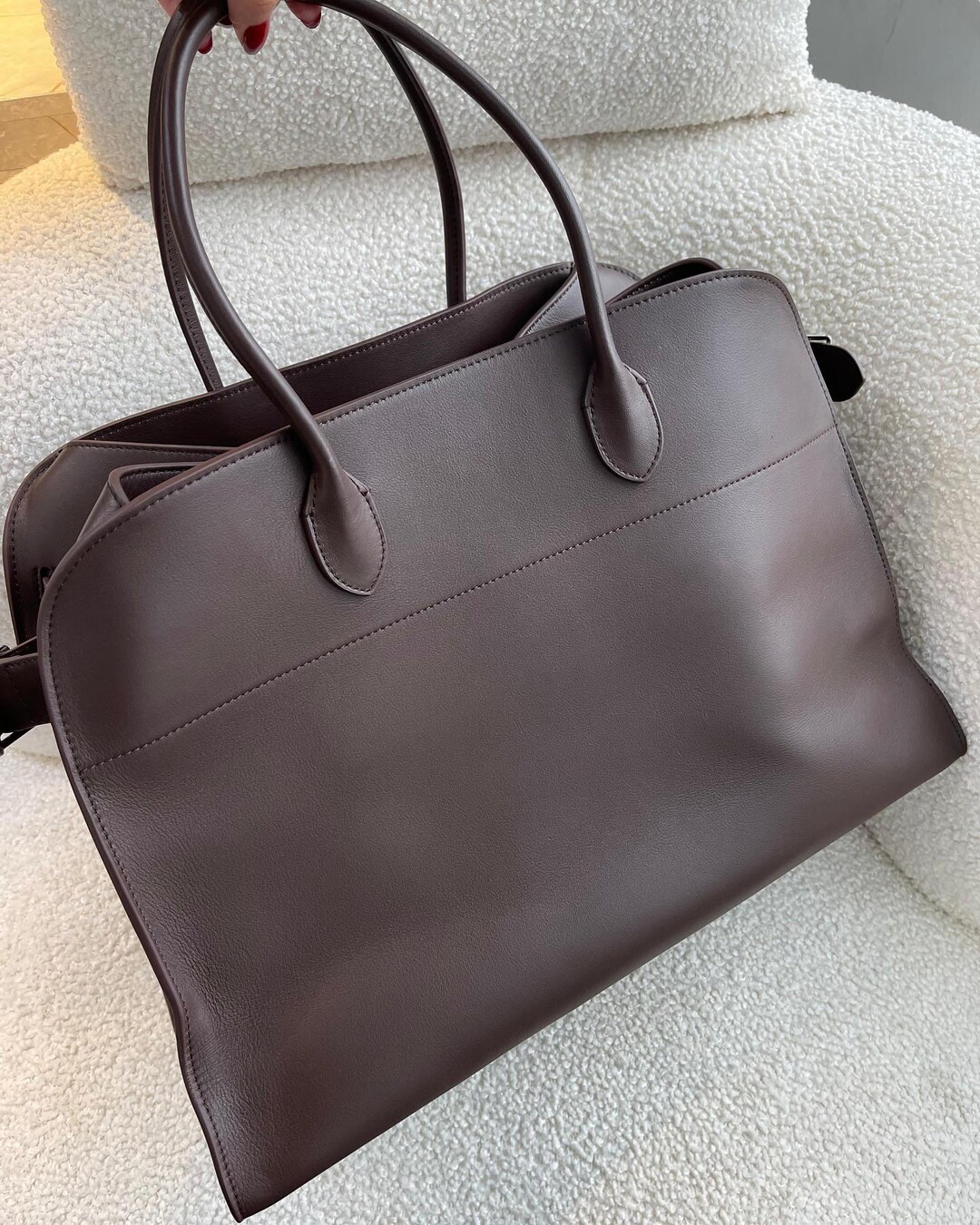Luxury Leather Tote Bag – Italian Designer Handbag, Margaux Style Top ...