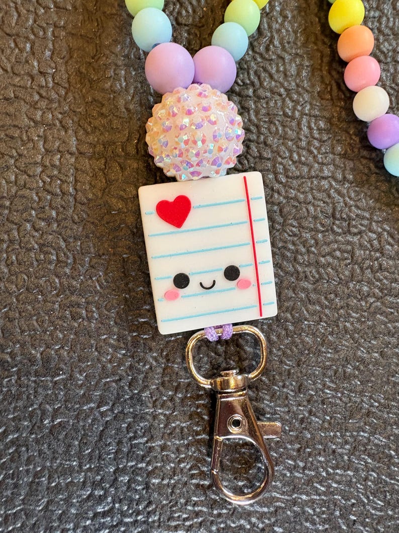 Teacher, Librarian, Writer, Badge Lanyard - ID Holder - Etsy
