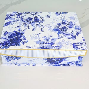 Blue Floral Gift Box - Etsy