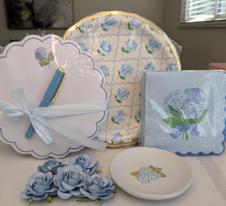 Blue Floral Gift Box - Etsy