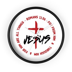 Faith-inspired Wall Clock - Jesus Design for Home Decor, Christian Gift ...