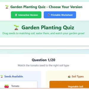 Mission 4: Plant a Garden – Interactive Nature Game for Kids | Drag ...