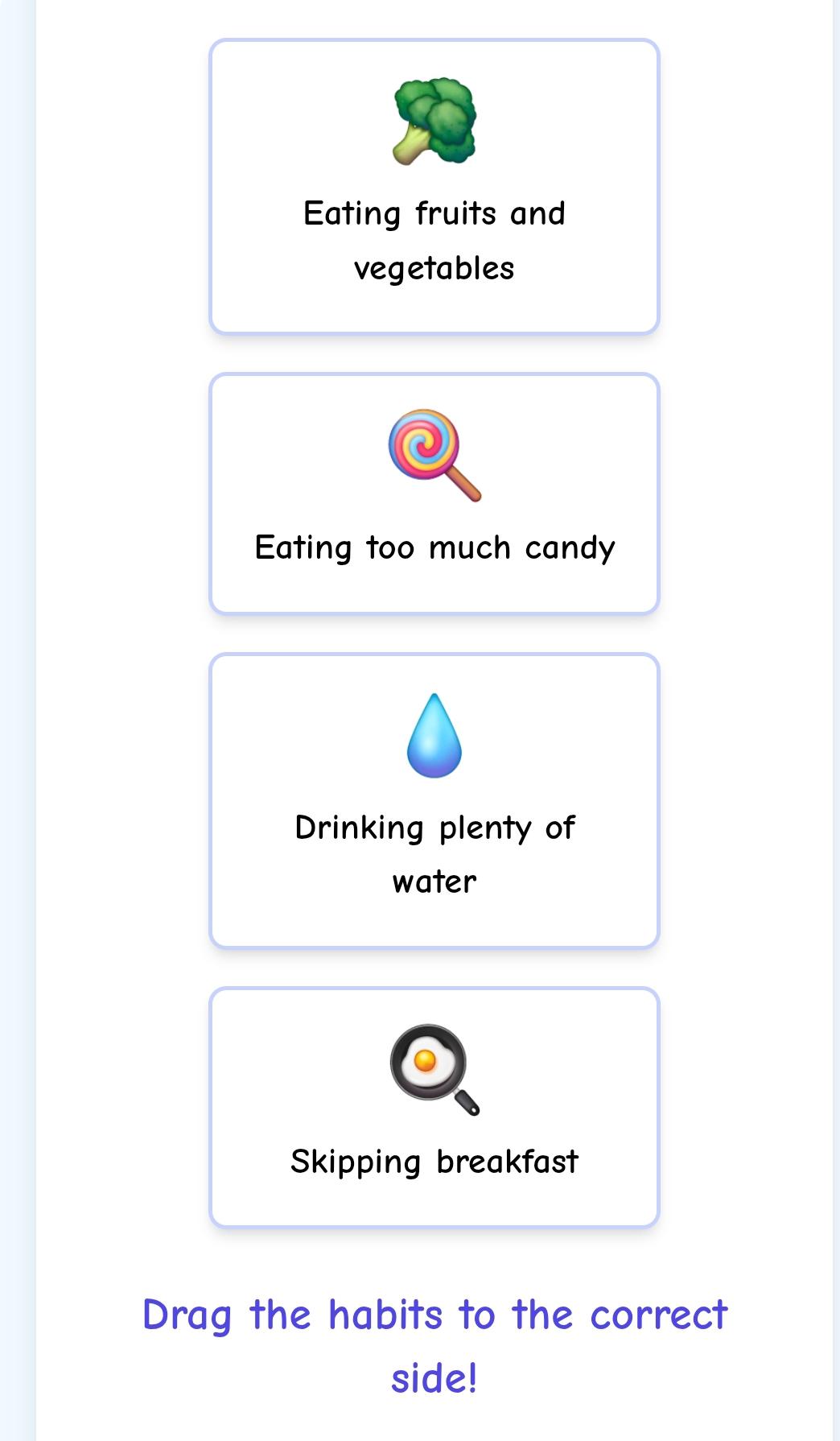 Good Habits Vs Bad Habits | Interactive Healthy Habits Game for Kids ...