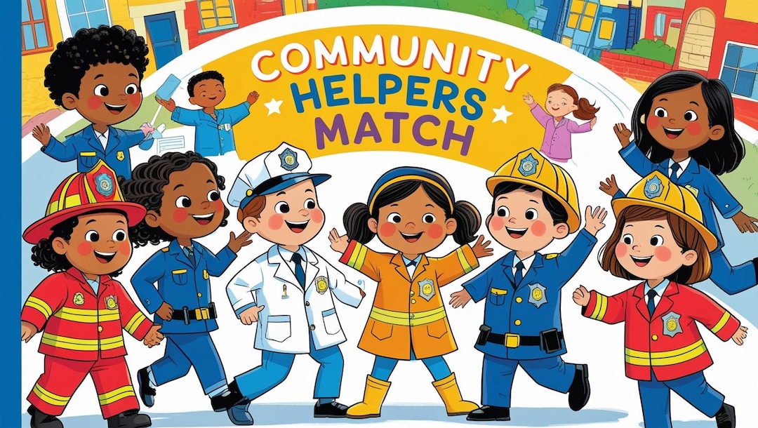 Community Helpers Match Game | Learn Jobs & Tools - Etsy