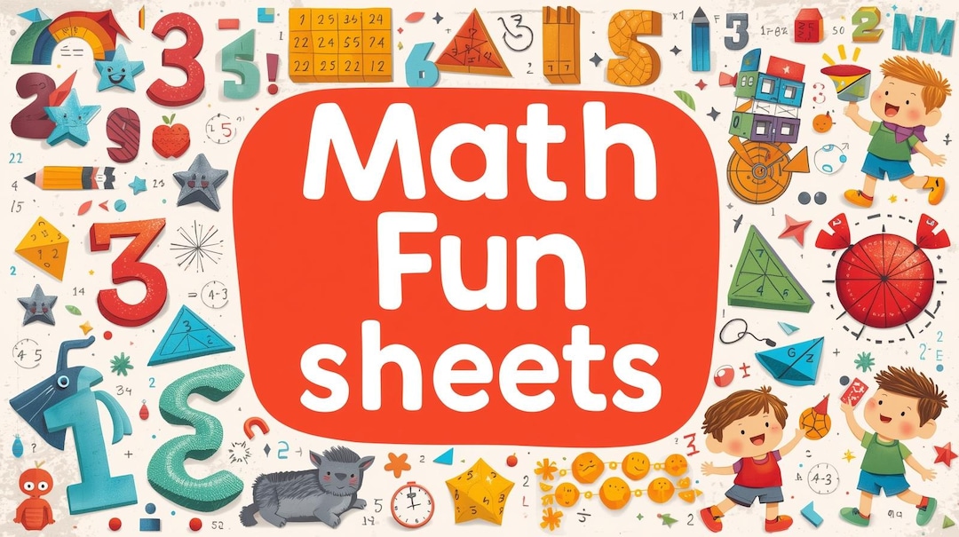 Math Fun Sheets – Printable Activity Pack for Kids (ages 4–7) - Etsy UK