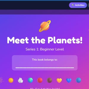 Meet the Planets! – Solar System Activities for Kids (ages 4–6) - Etsy