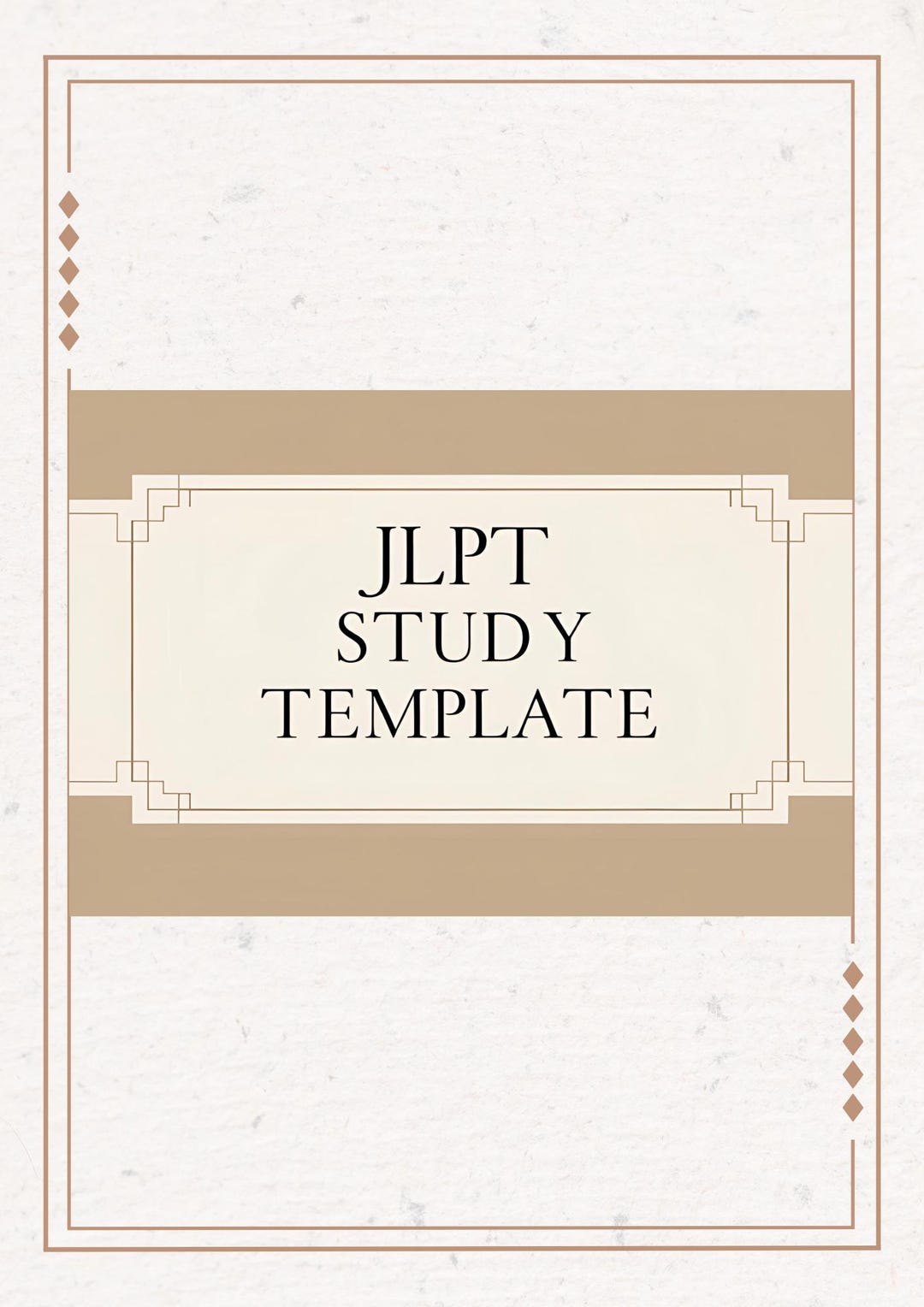 JLPT N5 Study Template | Printable Japanese Learning Sheets | Kanji ...