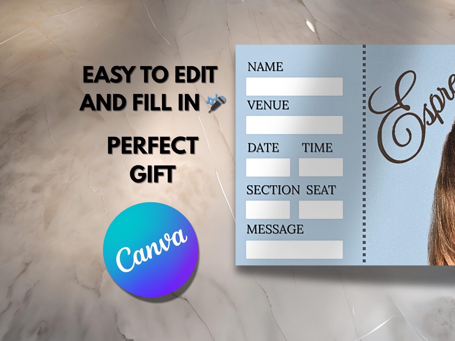 Lady Gaga Mayhem Tour Editable Concert Ticket Canva Template ...
