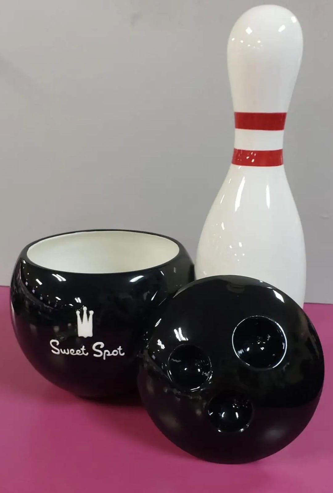 EXTREMELY RARE Vintage Bowling Ball & Pin Cookie Jar ~ Sweet Spot ...