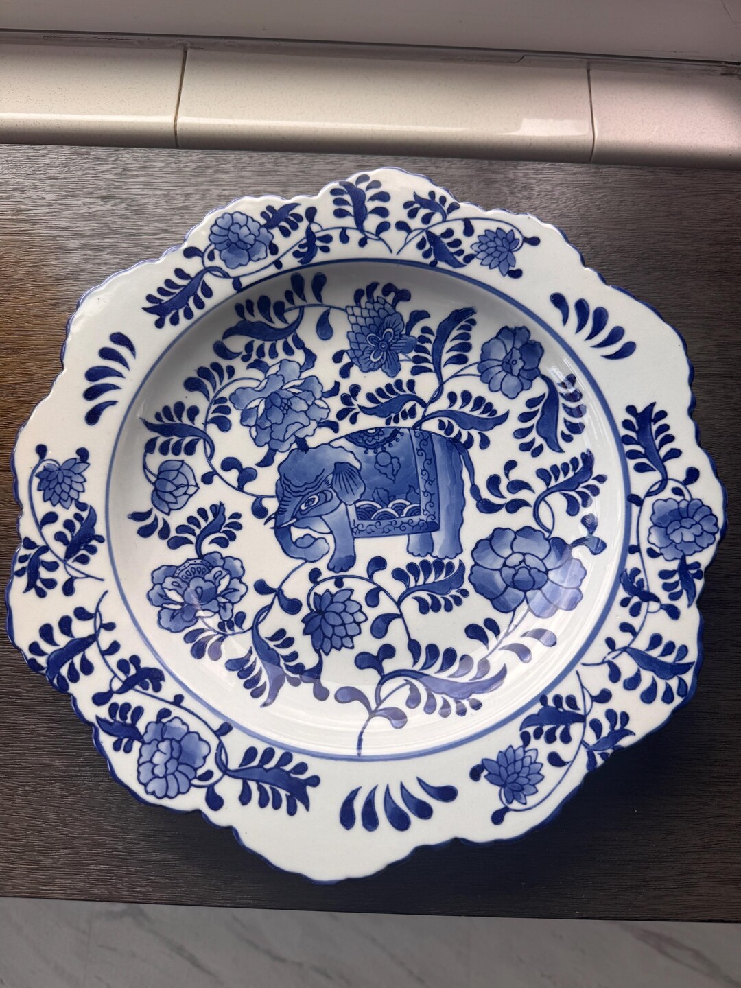 RARE Vintage Bombay Co Elegant Scalloped Decorative Plate / Platter 14 ...