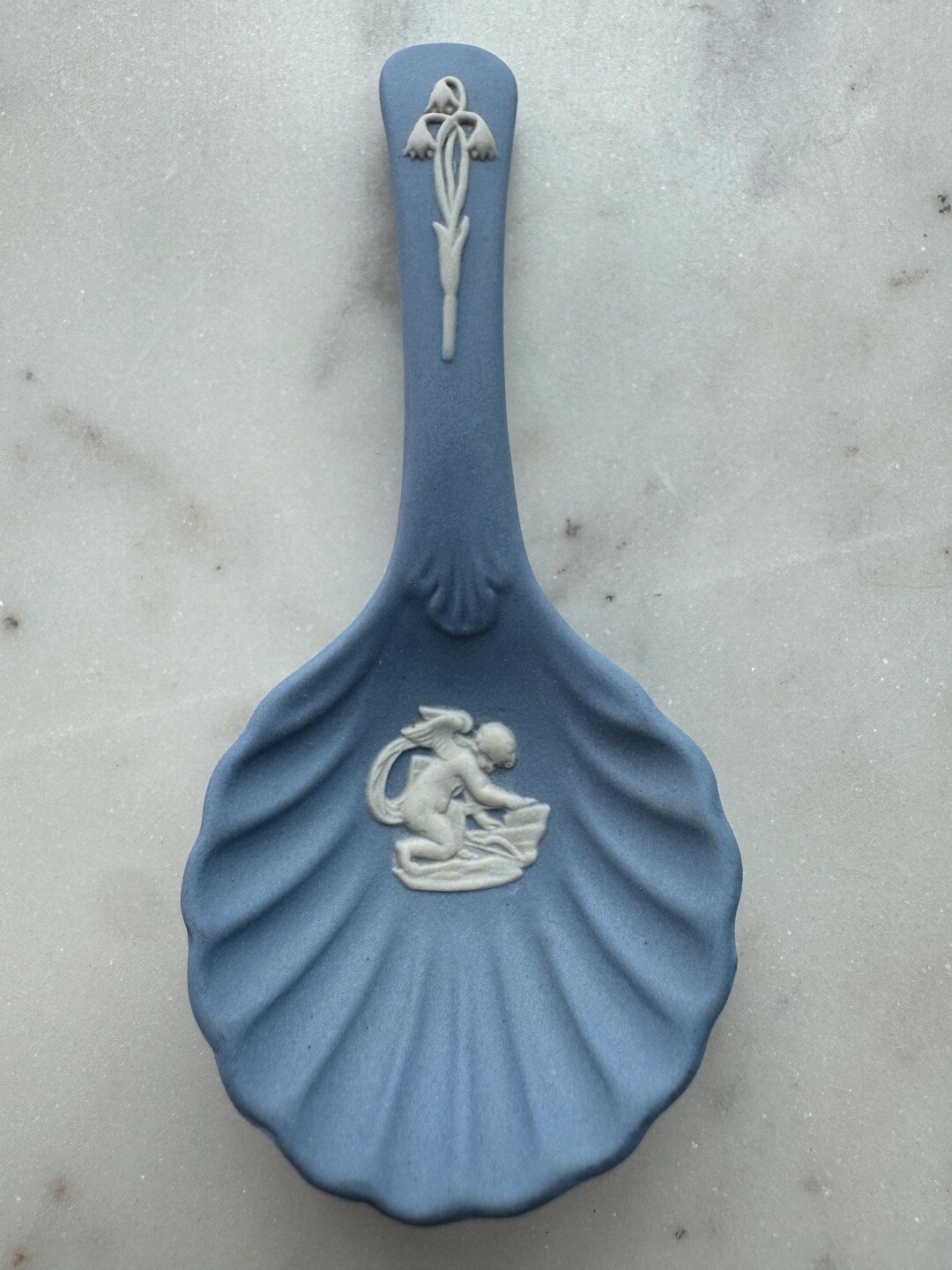 Vintage 1987 Wedgwood Blue Jasperware Cupid Sharpening Arrow ...