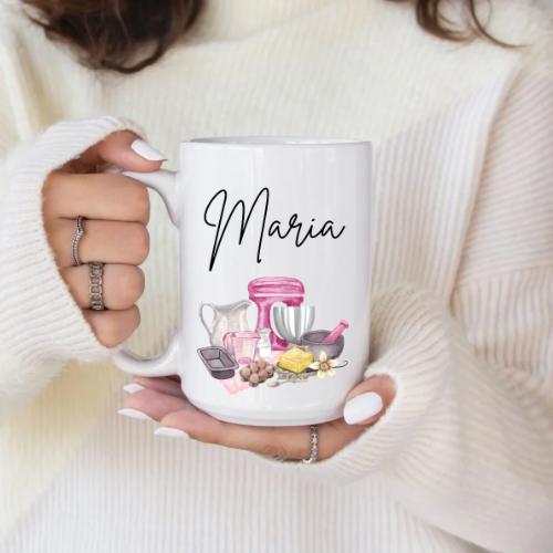 Personalized Baking Mug - Custom Name, Baker Gift (15 Oz) - Etsy