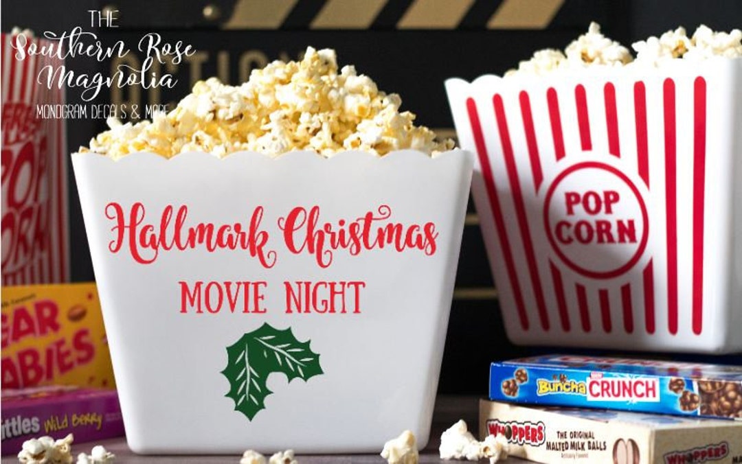 Personalized Popcorn Tub, Hallmark Christmas, Movie Night, Family Gifts ...
