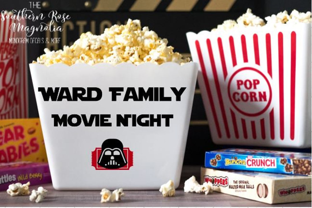 Movie Themed Popcorn Bins, Personalized Gift Basket, Gift Ideas for ...