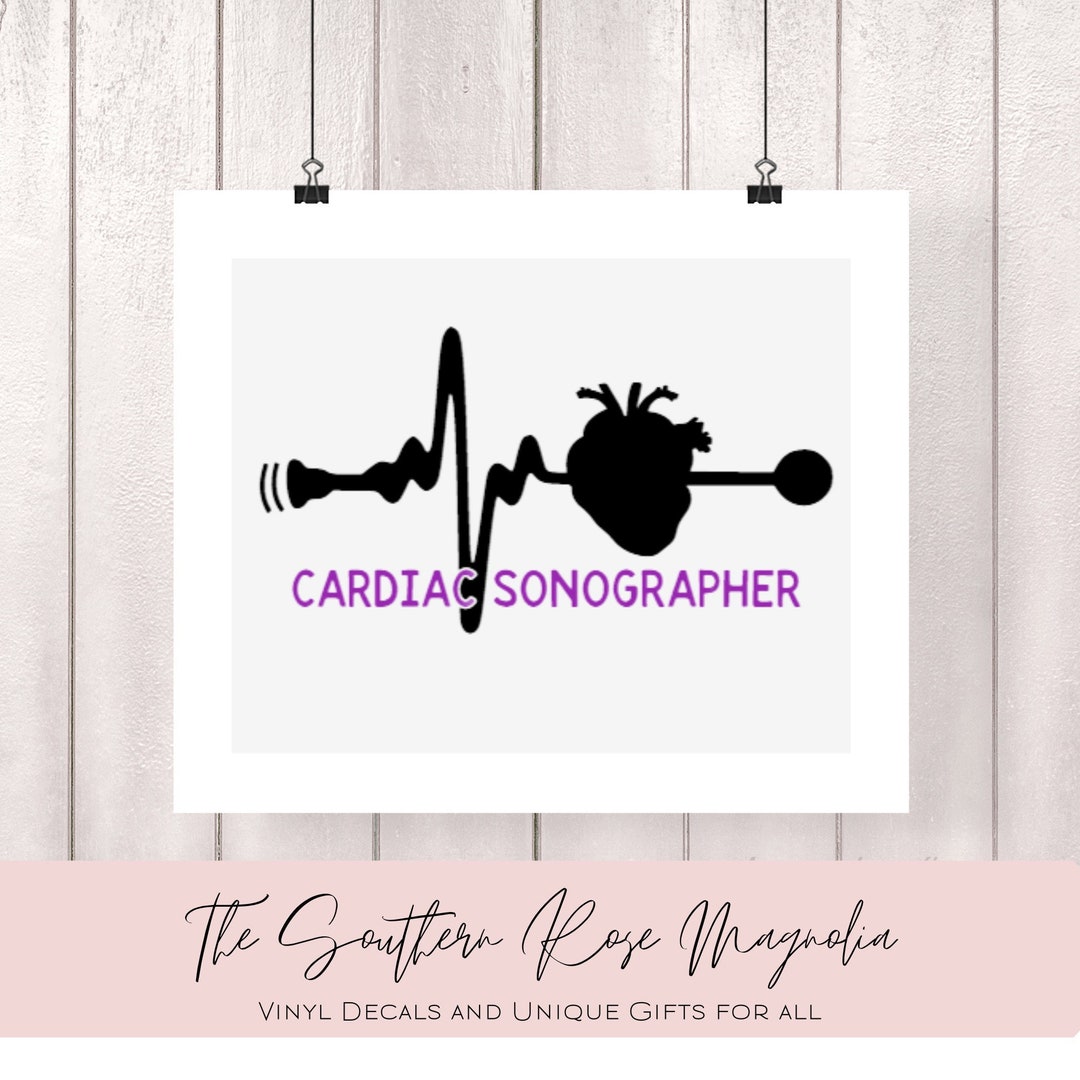 Personalized Cardiac Sonographer Decal Ultrasound Decal - Etsy