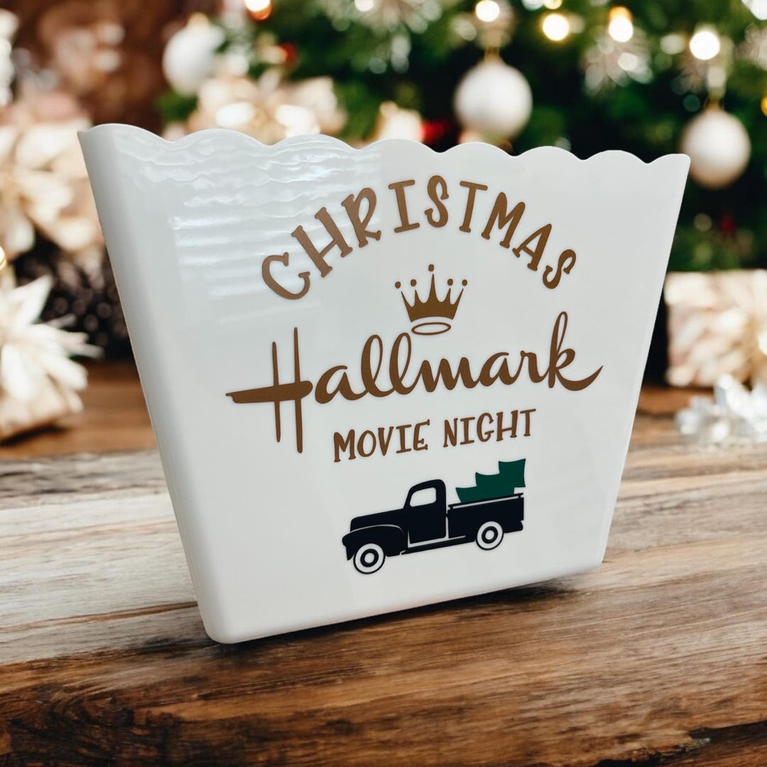 Personalized Popcorn Tub, Hallmark Christmas, Movie Night, Family Gifts ...