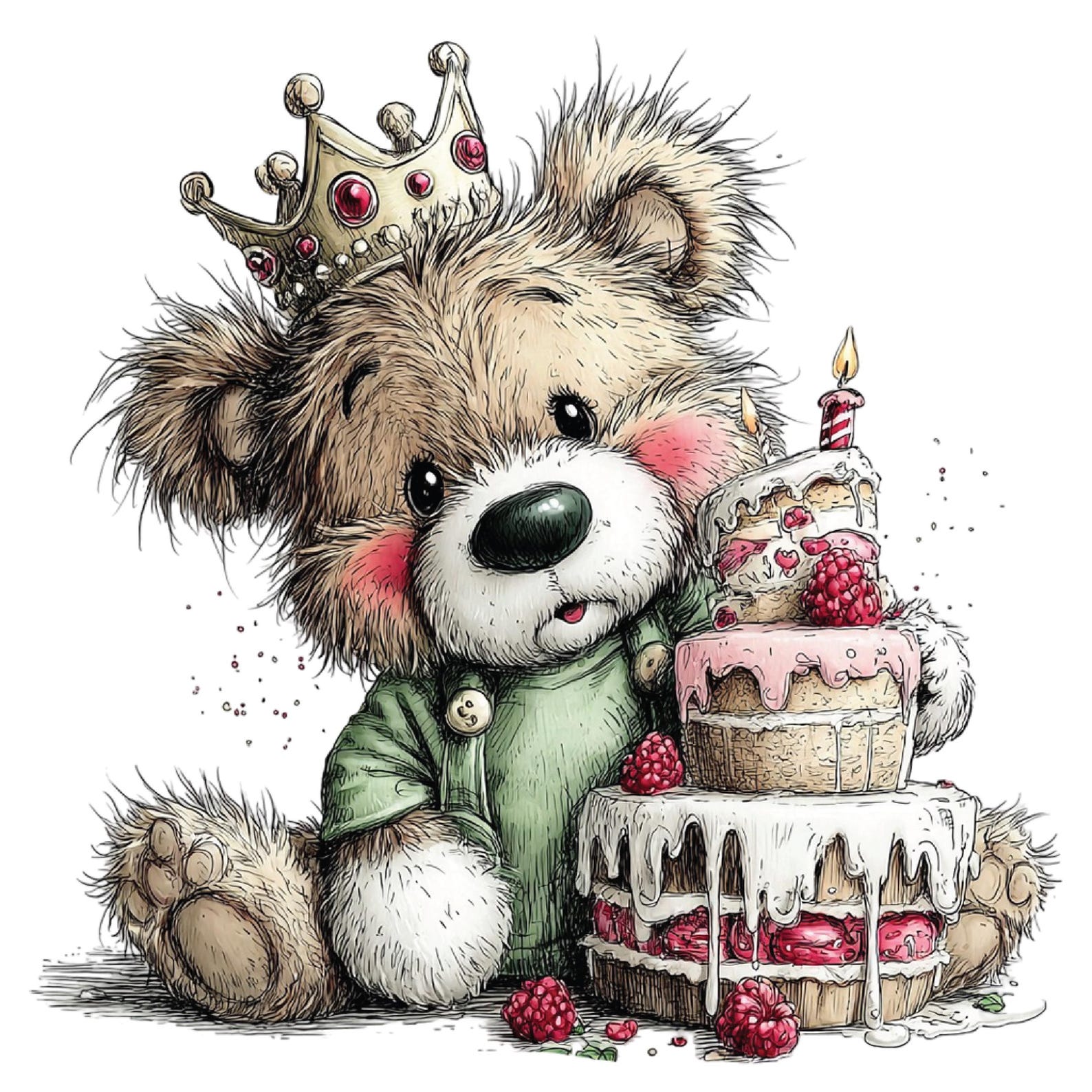 Birthday Teddy Bear Clipart Bundle | Party Illustration Set 38 PNG - Etsy