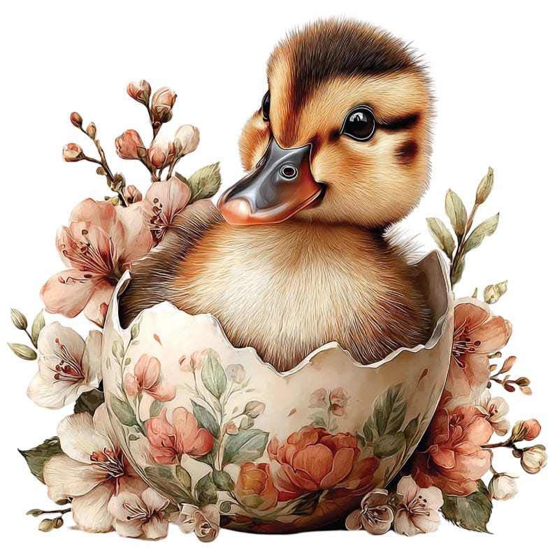 Easter Ducks Illustration Set: Spring Holiday Animal Art 34 PNG - Etsy