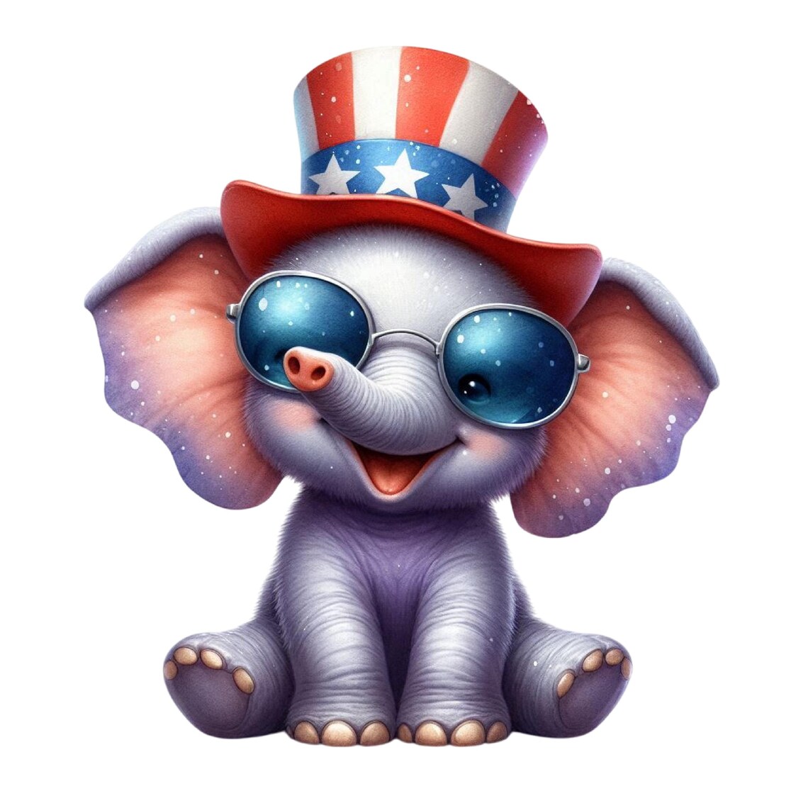 4th of July Baby Animals Clipart – Cute Patriotic Wildlife PNG Bundle ...