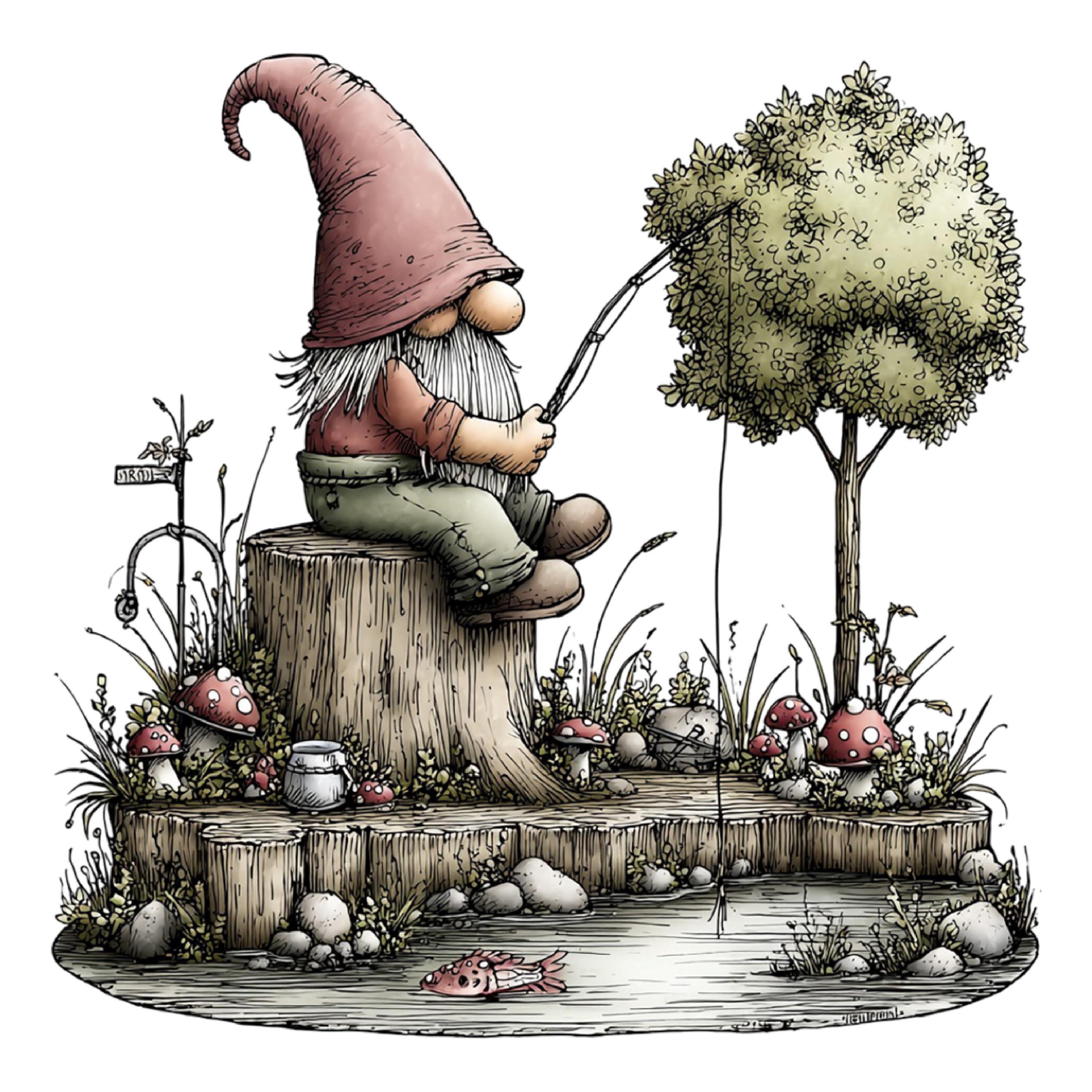 Whimsical Gnome Clipart Bundle: Cute Christmas PNG Images (digital ...