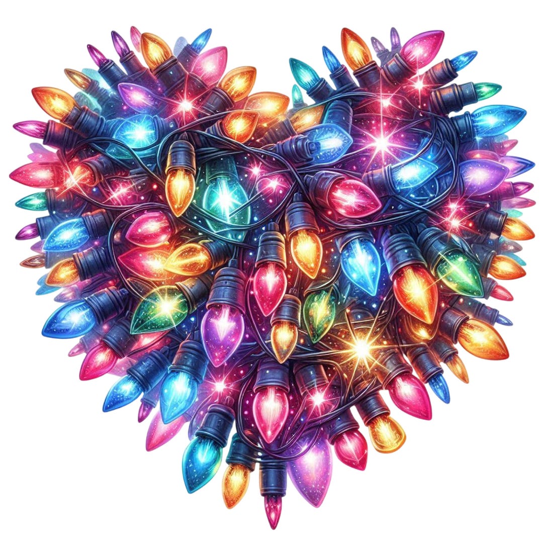 Sparkling Christmas Lights Clipart Bundle Digital Download PNG 32 Png ...