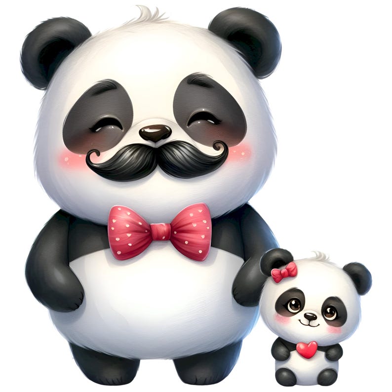 28 PNG Daddy Panda Baby Panda,father's Day PNG Download,printable Gift ...