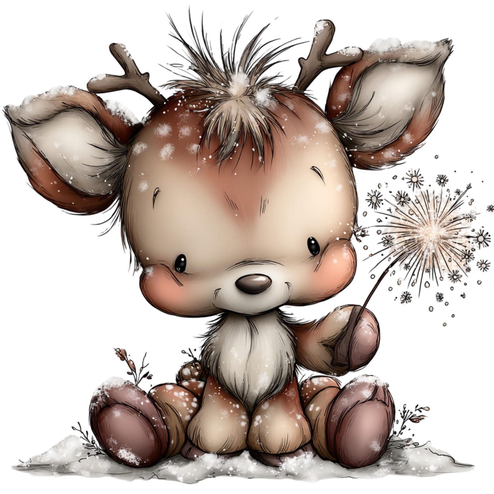 Winter Whimsy Creatures Clipart Bundle – Magical Woodland PNG Set ...