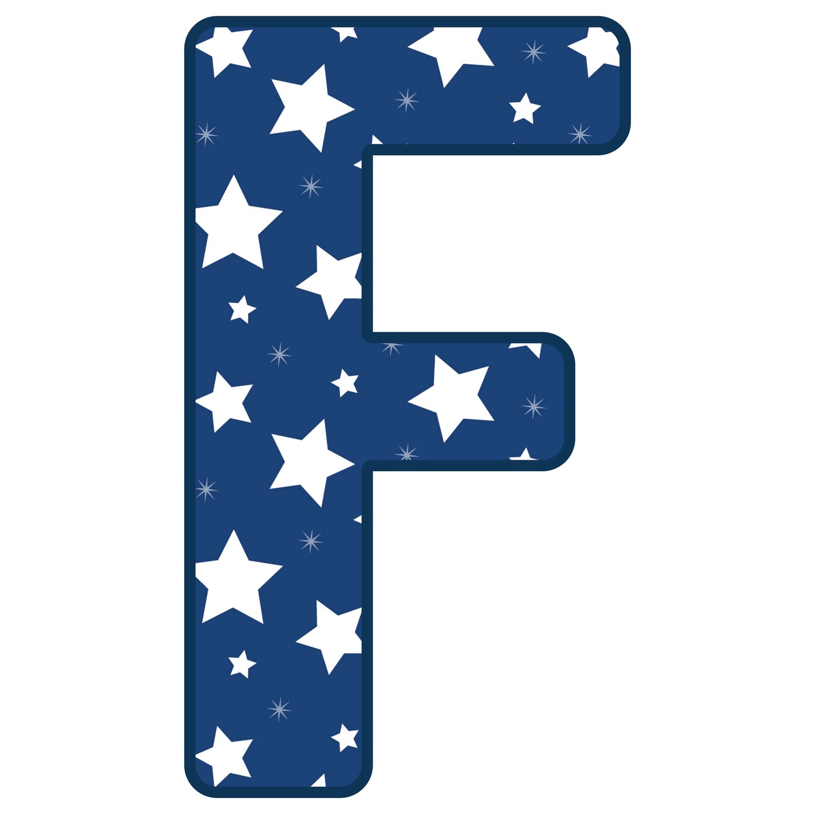Blue Star Alphabet Sublimation: Celestial A–Z Letters PNG Images ...