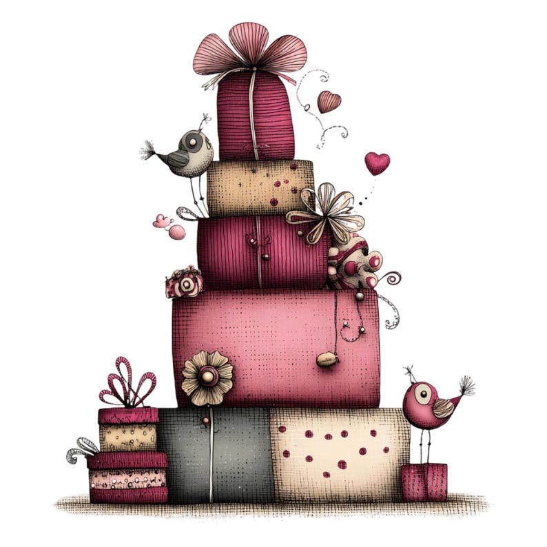 Christmas Whimsical Clipart: Holiday PNG Images (digital Download) 28 ...