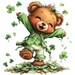St. Patrick’s Teddy Bear Illustration: Irish Holiday Character Set 37 ...
