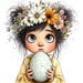 Watercolor Easter Kids Illustration Set: Spring Holiday Character Art ...